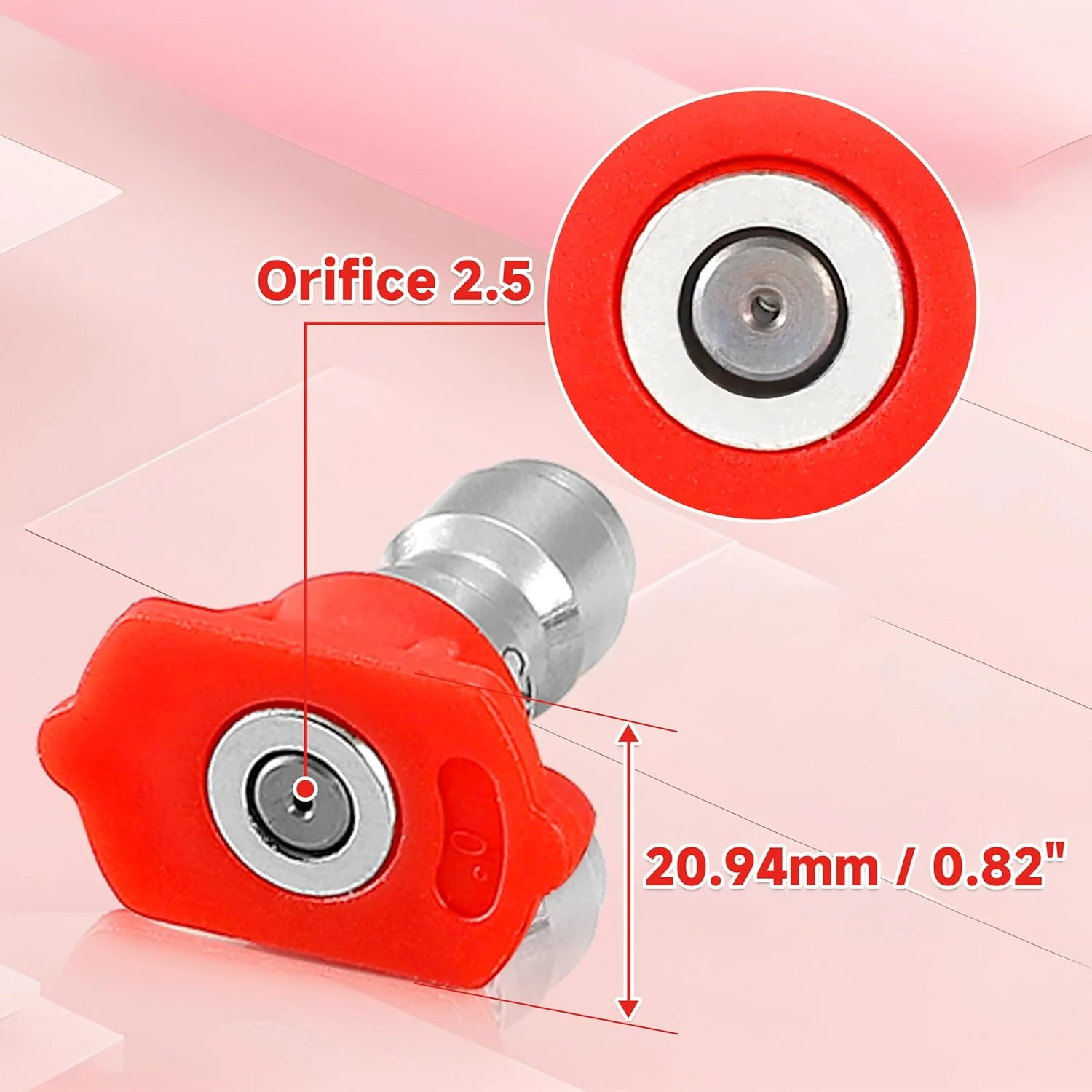 Tool Daily Pressure Washer Tips, 0 Degree Red Power Washer Nozzle Tips ...